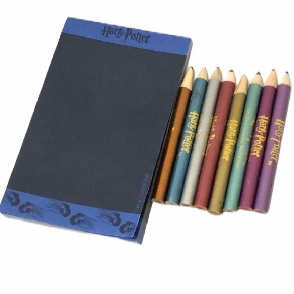 Warner Bros. | Office | Harry Potter Notepad And Colored Pencils | Poshmark